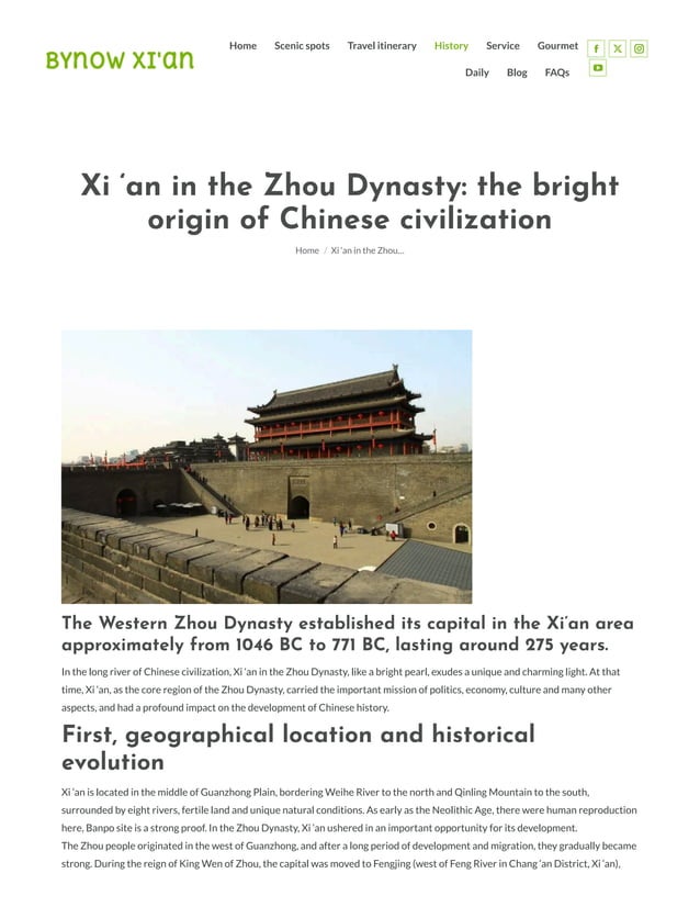Xi 'an in the Zhou Dynasty_ the bright origin of Chinese civilization ...