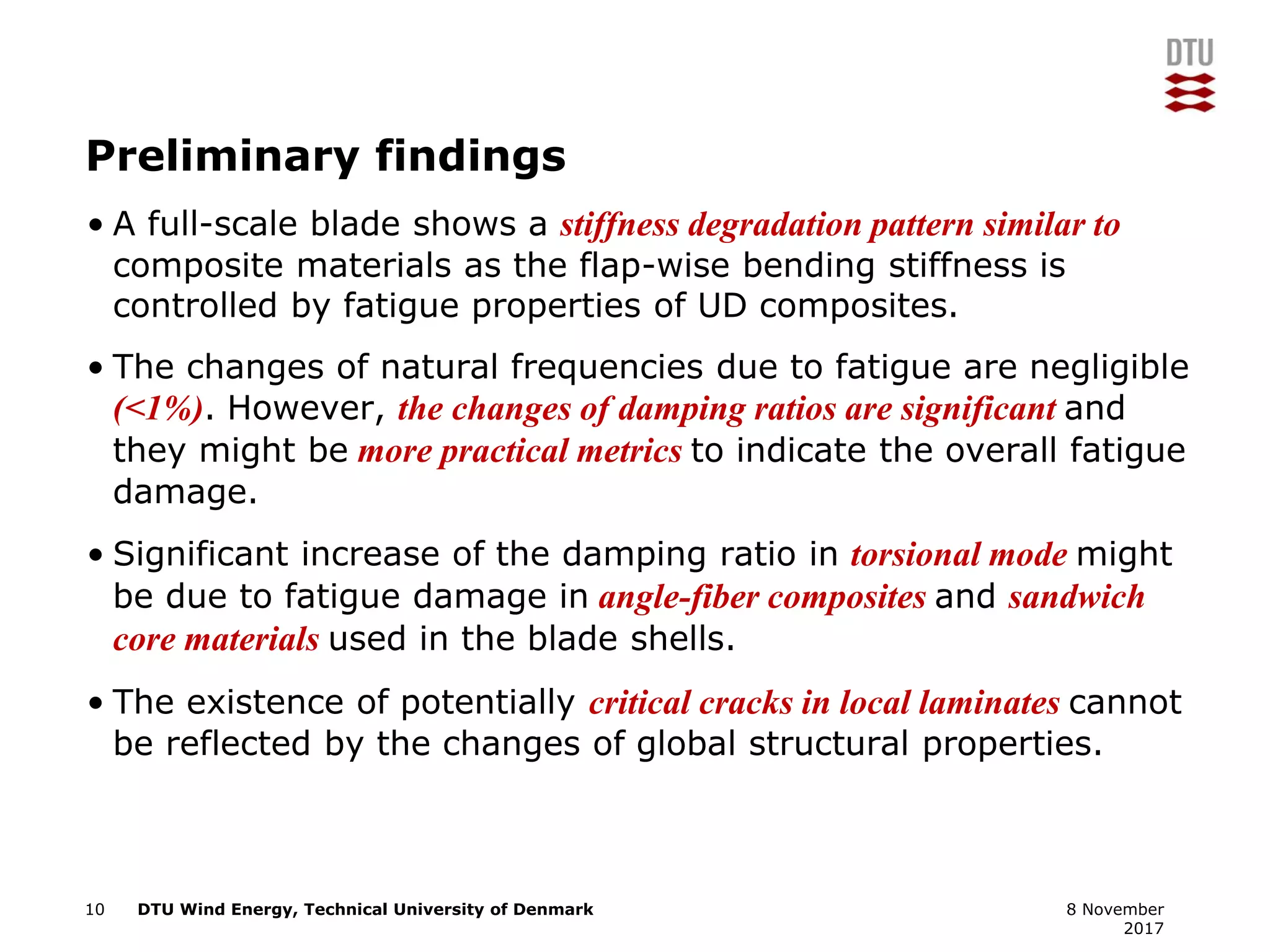 Structural Degradation Of A Large Composite Wind Turbine Blade In A