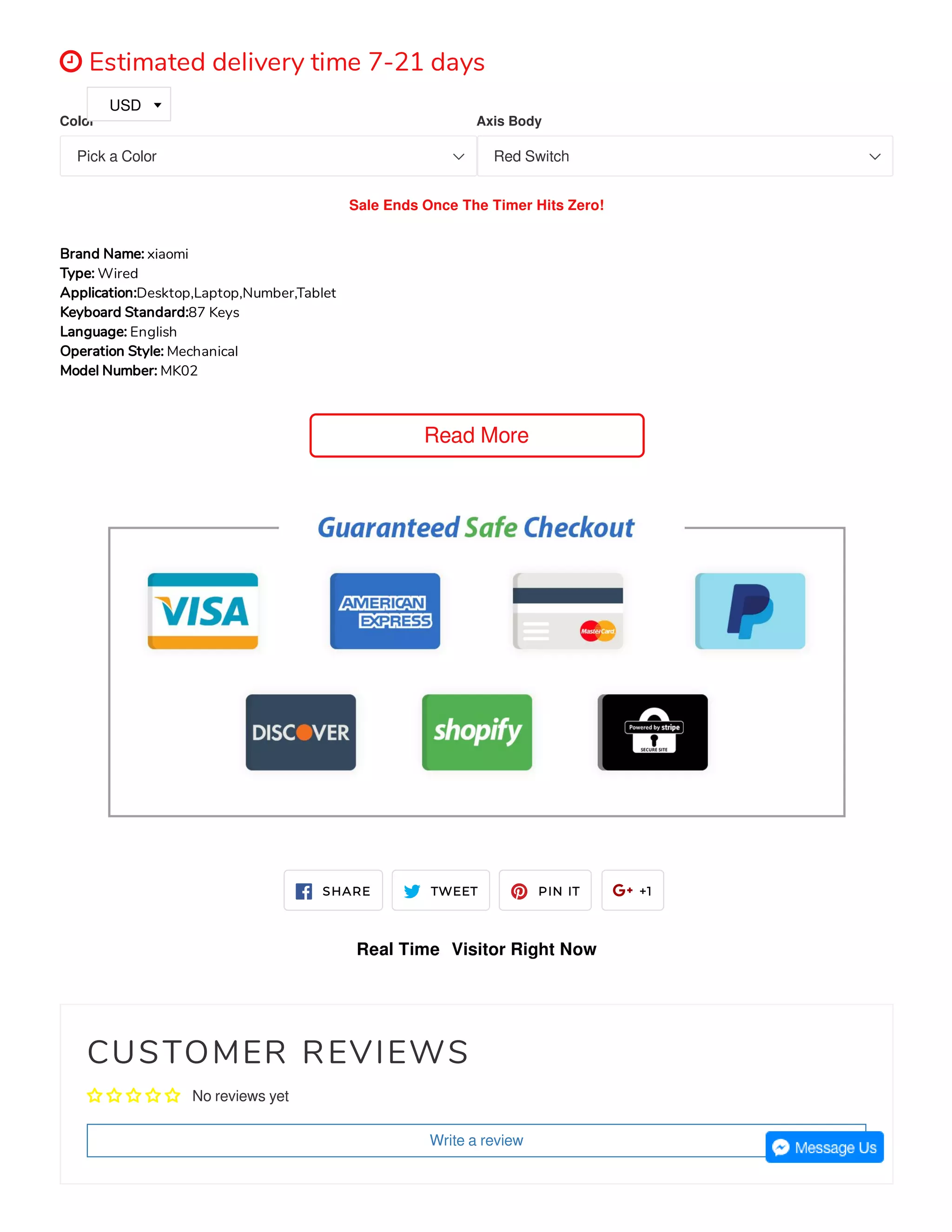 XiaoMi Yuemi Pro MK02 87 Keys Mechanical Keyboard | PDF