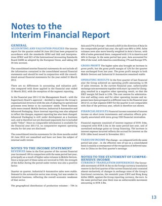 Quarterly Report 1st Quarter 2012/13 | PDF