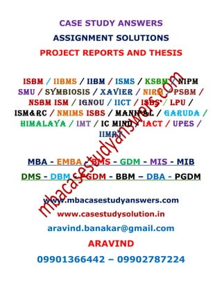 Xibms case study answer sheets. mba.emba.dms. aravind 9901366442 | DOC | Apparel Industry ...