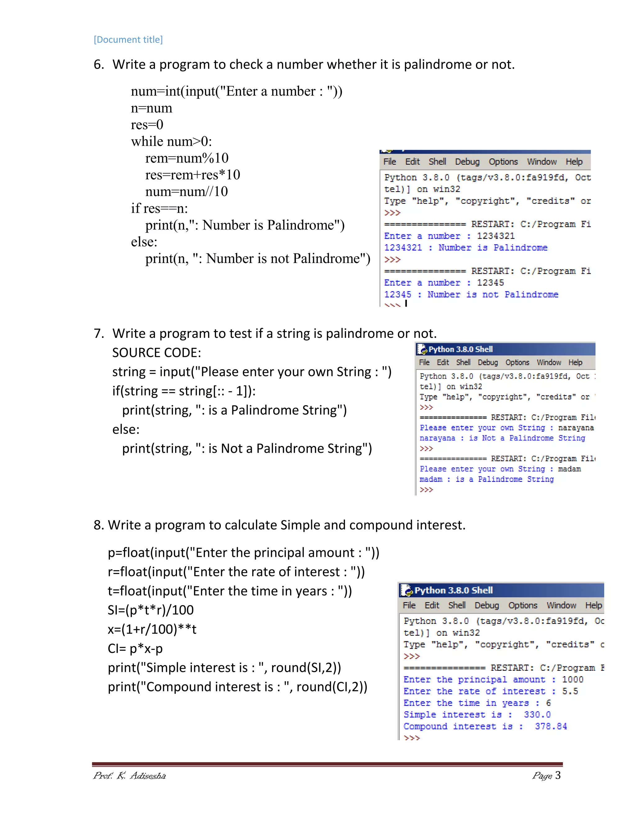 Xi CBSE Computer Science lab programs | PDF