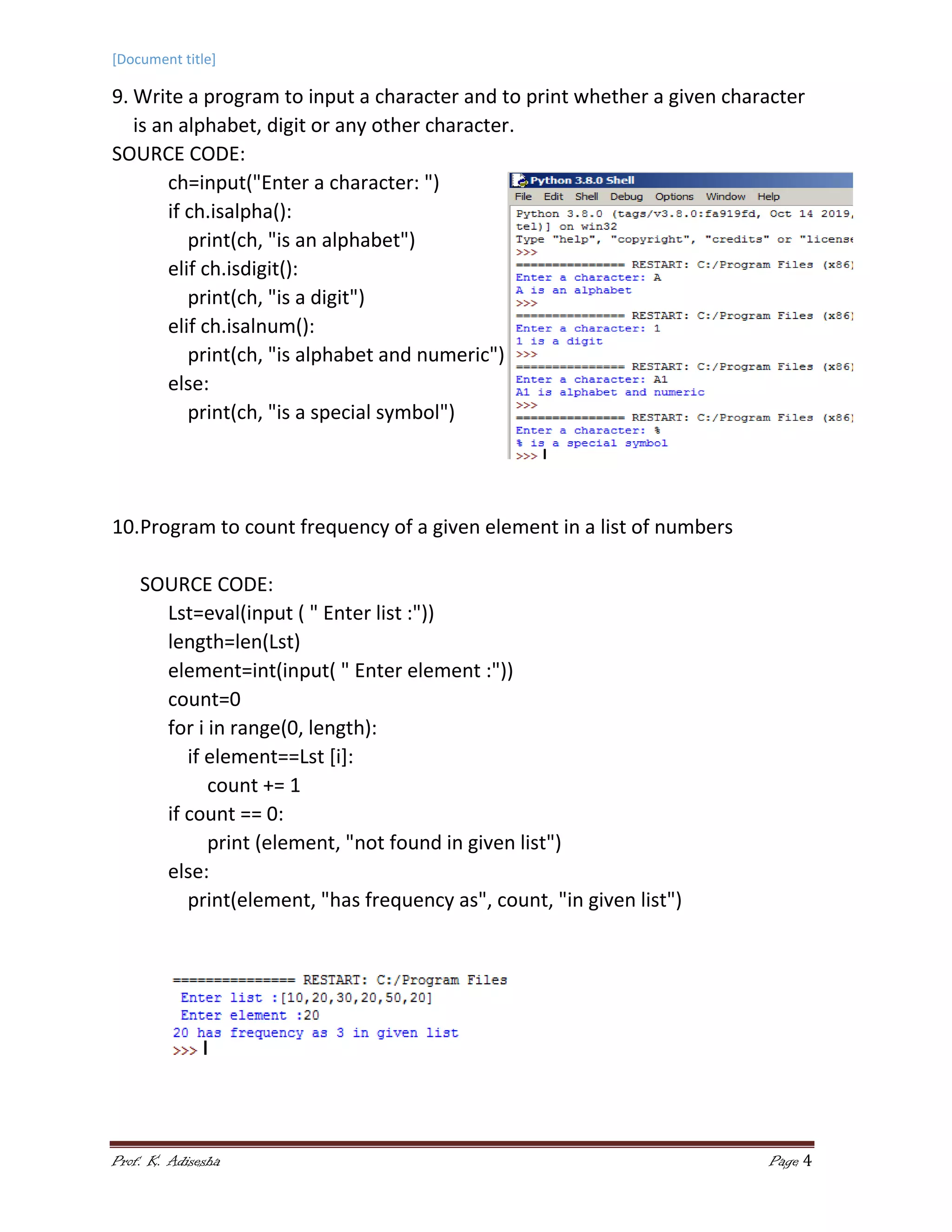 Xi CBSE Computer Science lab programs | PDF