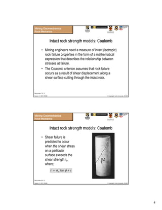 Rock mass behavior in intact rock strength | PDF