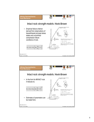 Rock mass behavior in intact rock strength | PDF