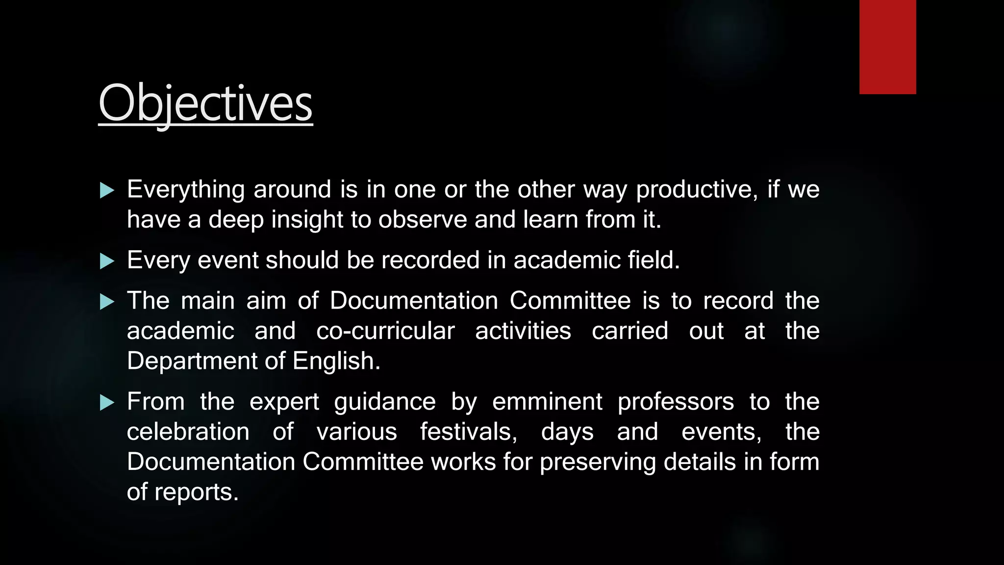 Documentation committee | PPTX