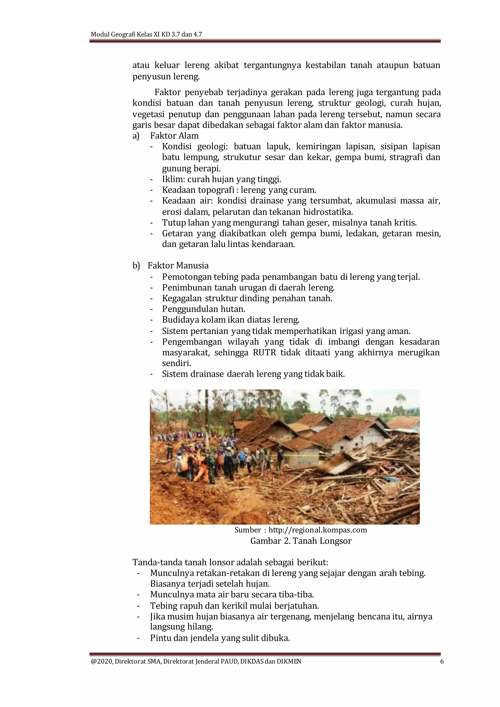 Xi geografi kd 3.7.1_jenis dan karakteristik bencana serta siklus ...