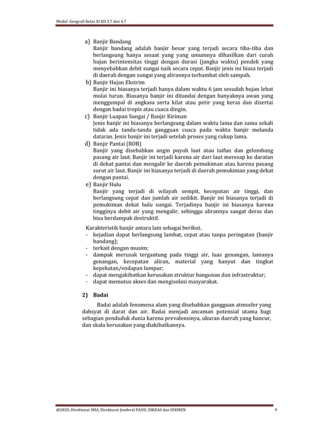 Xi geografi kd_3_7_mitigasi_bencana_alam | PDF