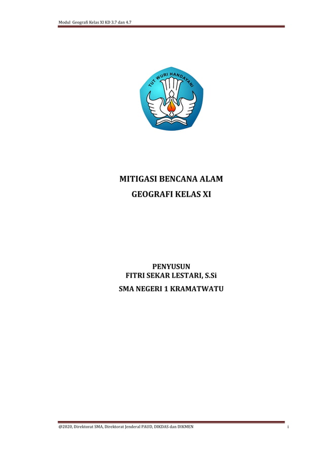 Xi geografi kd_3_7_mitigasi_bencana_alam | PDF