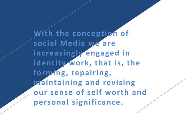 How Social Media Shapes our identity | PPT
