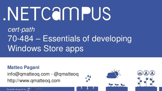 Cert04 70-484 - essentials of developing windows store apps Cert04 70-484 - essentials of developing windows store apps