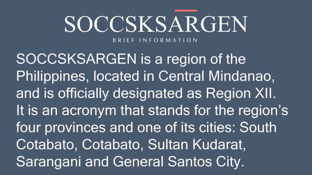 REGION XII (SOCCSKSARGEN) Literature | PPTX