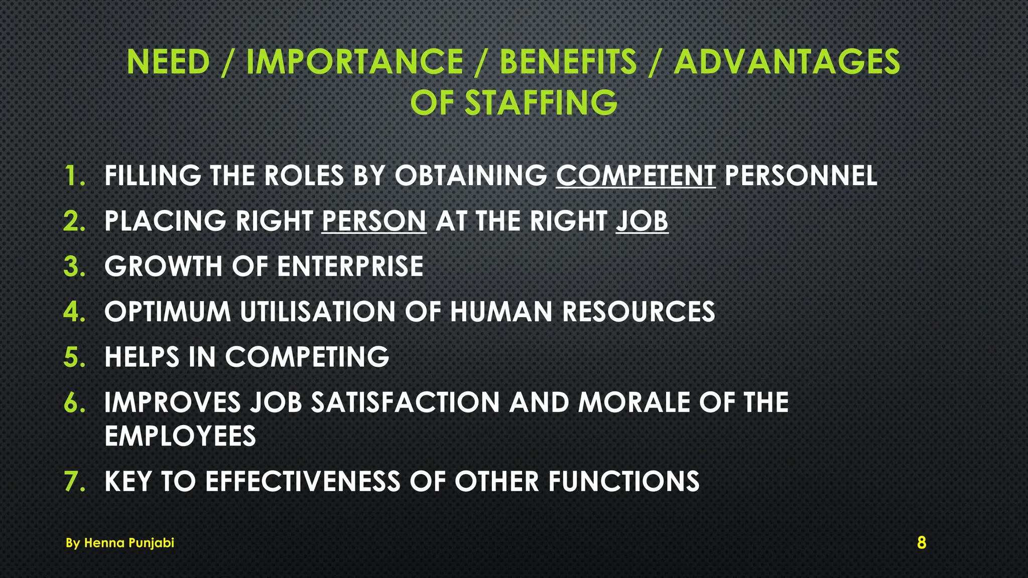 Staffing recruitment selection training | PPTX