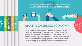 XII-C CASHLESS INDIA.pptx | Credit Cards | Personal Debt