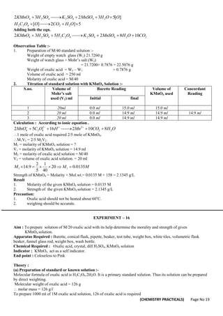 XII-CHEMISTRY-PRACTICAL.pdf for chemstry practicals | PDF