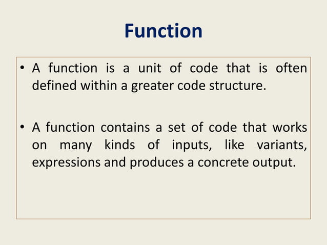 XII Computer Science- Chapter 1-Function | PPTX