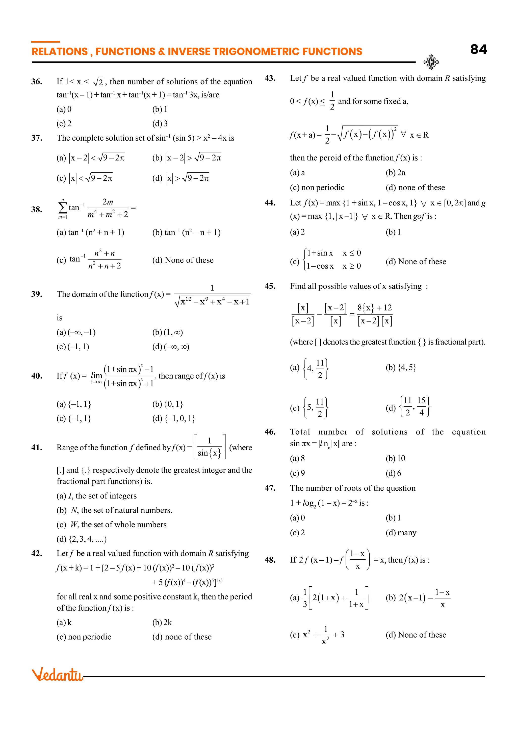 XII-JEE M-1 Mathematics vedantu book for jee | PDF