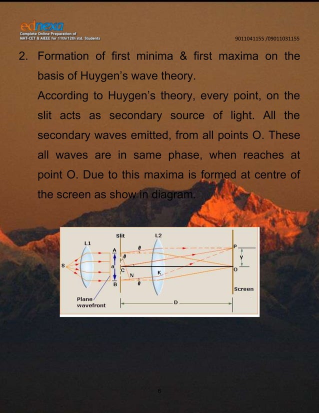 Notes for 12th Physics - Interference and Diffraction | DOCX