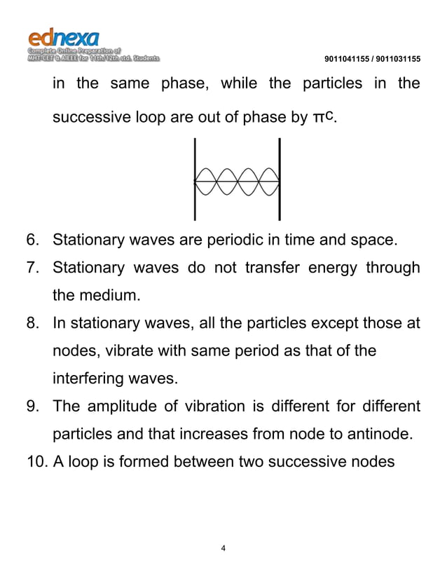 JEE Main 2014 Physics Syllabus - Stationary Waves | DOCX