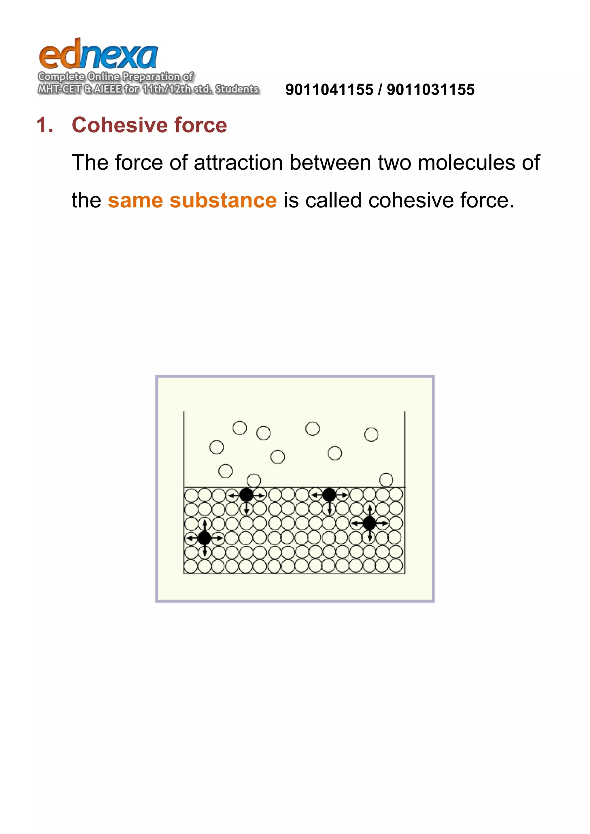Understanding Surface Tension Part 1 - 12th Physics | DOCX