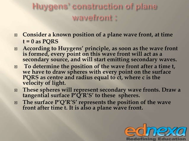 XII - Physics - Wave theory of light | PPTX | Physics | Science
