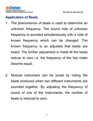 Notes for JEE Main 2014 Physics - Wave Motion Part I | DOCX