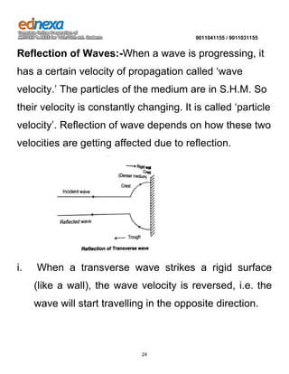 Notes for JEE Main 2014 Physics - Wave Motion Part I | DOCX | Physics ...