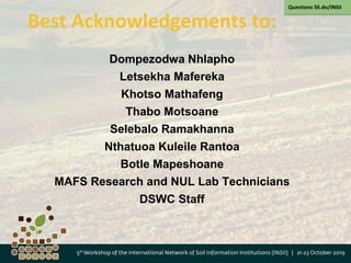 XIIb - Lesotho Soil Information System (LESIS) | PPT