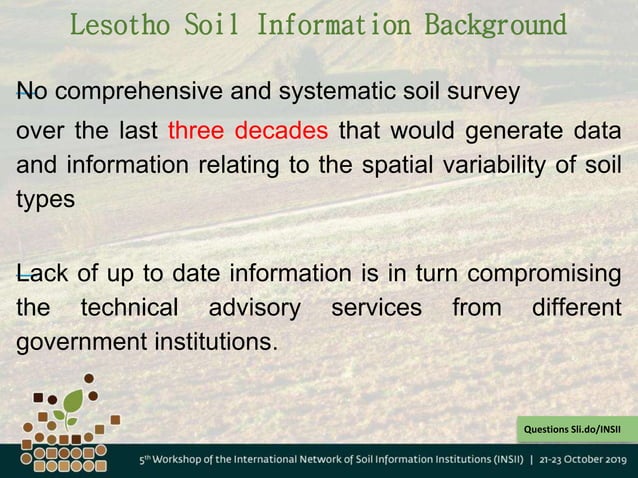 XIIb - Lesotho Soil Information System (LESIS) | PPT