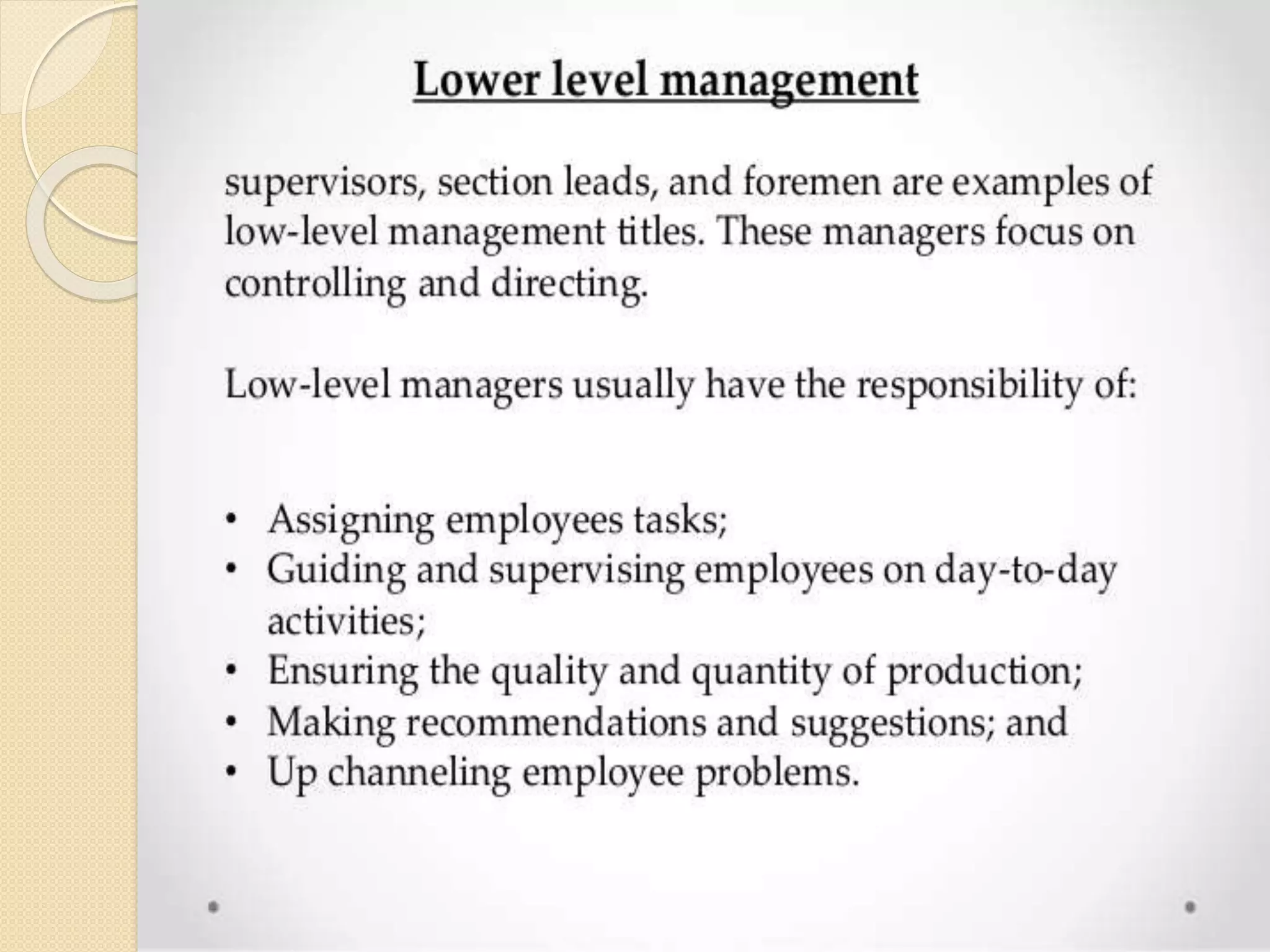 levels of management | PPT
