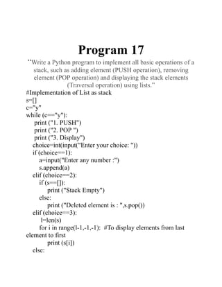 xii cs practicals | PDF | Databases | Computer Software and Applications