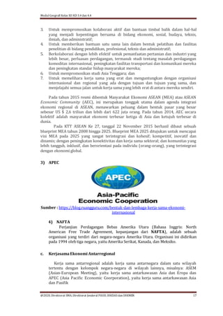 Xii geografi kd 3.4_regionalisasi kawasan dunia dan bentuk kerjasama ekonomi internasional | DOCX