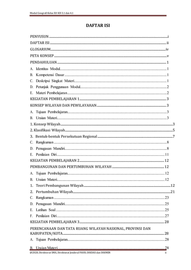 Xii geografi kd 3.1_perencanaan tata ruang | DOCX