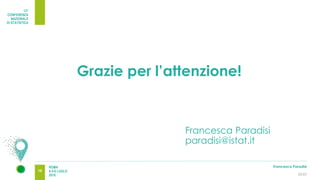 F. Paradisi, Dai dati alla narrazione: un esempio concreto | PPT
