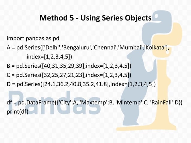 XII IP Ch 2 Python Pandas - II DataFrame.pdf XII IP Ch 2 Python Pandas - II DataFrame.pdf