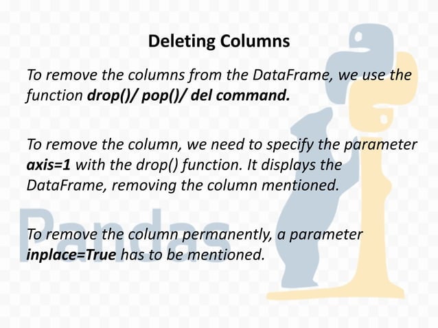Xii Ip Ch 2 Python Pandas Ii Dataframepdf