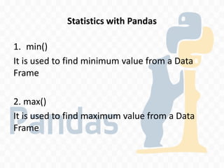 XII IP Ch 2 Python Pandas - II DataFrame.pdf