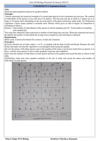 XII K V Biology Practicals 2023-24.pdf.o | PDF