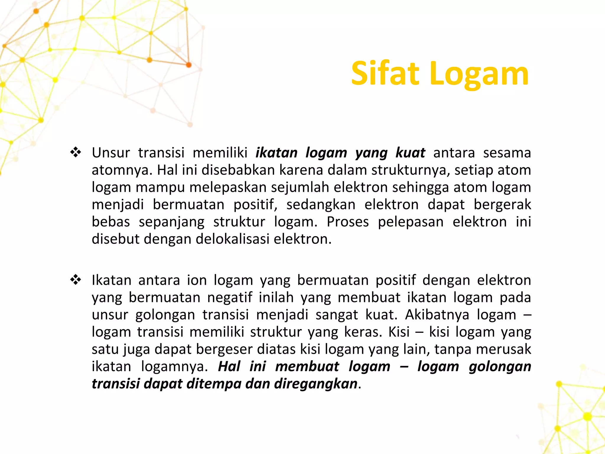 Unsur Unsur Transisi Periode Ke 4 | PPTX