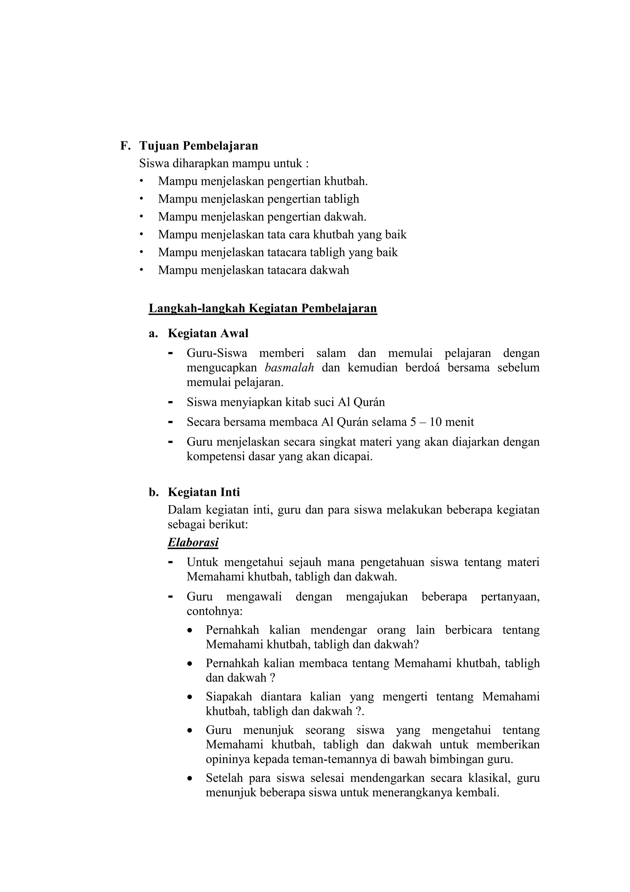 contoh rpp ppl pai kelas XI | PDF