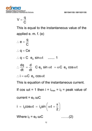 Important notes JEE - Physics -Electromagnetic Induction Part 2 | DOCX