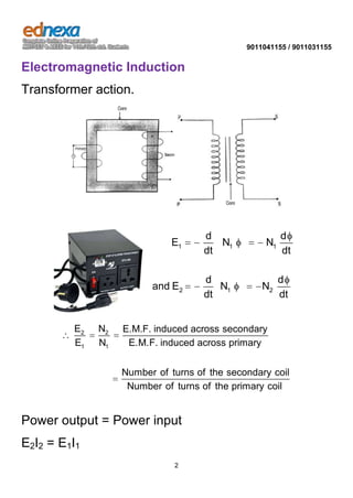 Important notes JEE - Physics -Electromagnetic Induction Part 2 | DOCX