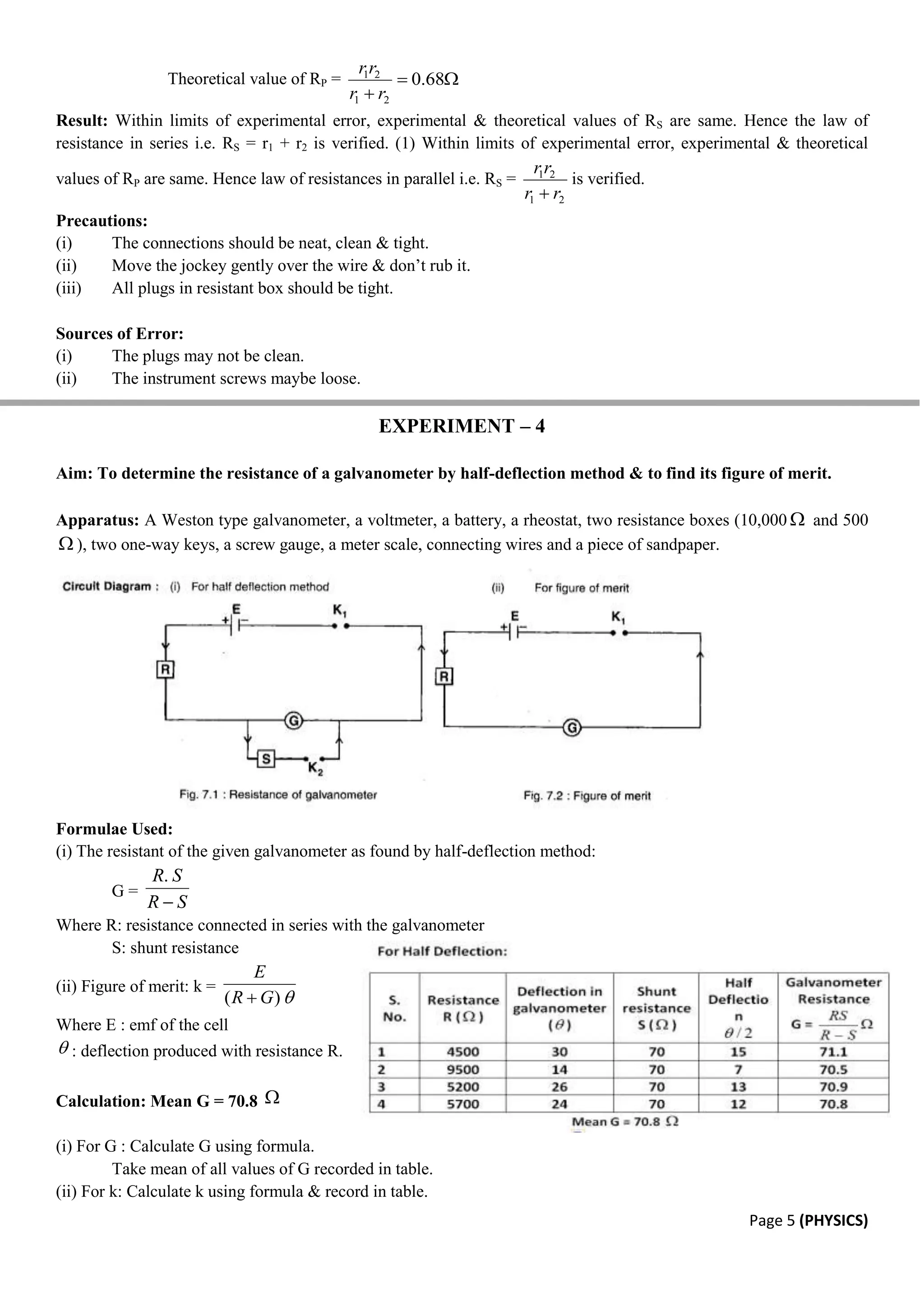 Physics practical with reading class 12 CBSE | PDF