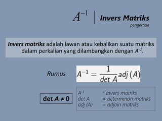 Matriks Matematika Wajib | PPTX