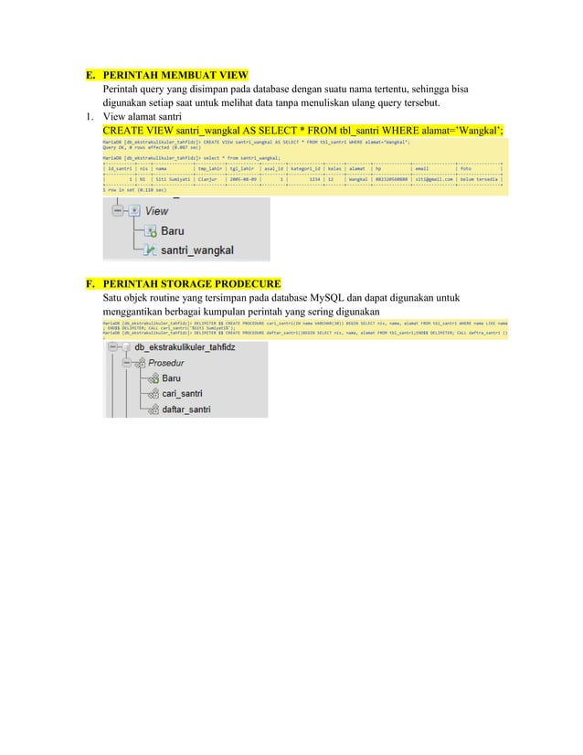 Laporan Praktikum Tugas Akhir Basis Data | PDF