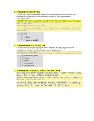 Laporan Praktikum Tugas Akhir Basis Data | PDF