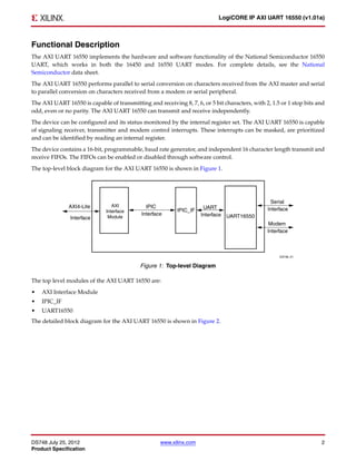 Xilinxaxi uart16550 | PDF | Computer Peripherals | Computing