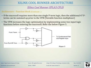 Xilinx Cool Runner Architecture | PPTX