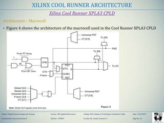 Xilinx Cool Runner Architecture | PPTX