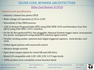 Xilinx Cool Runner Architecture | PPTX